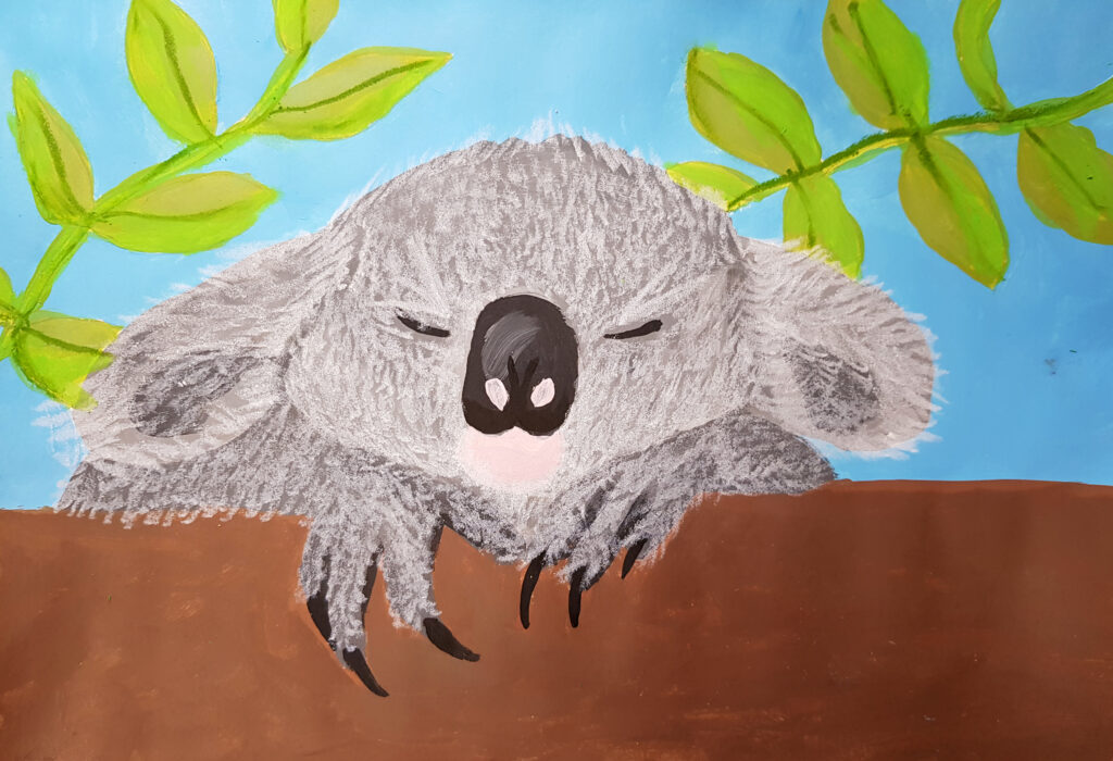Baby Koala painting | Creative Kids Art Lessons