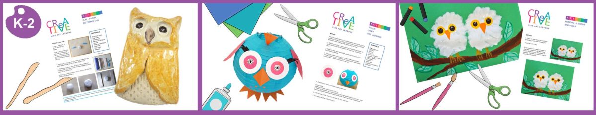Owl Art Lesson Plans - Creative Kids Art Lessons
