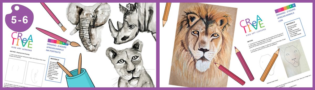 African Animal Art Lesson Plans - Creative Kids Art Lessons