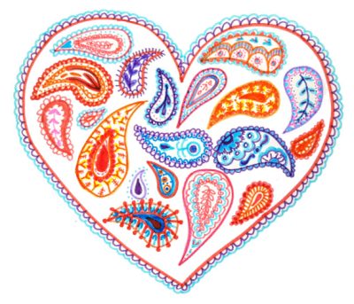 Paisley Heart | Creative Kids Art Lessons