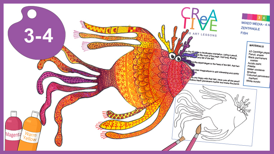 Fish Art Lesson Plans - Creative Kids Art Lessons