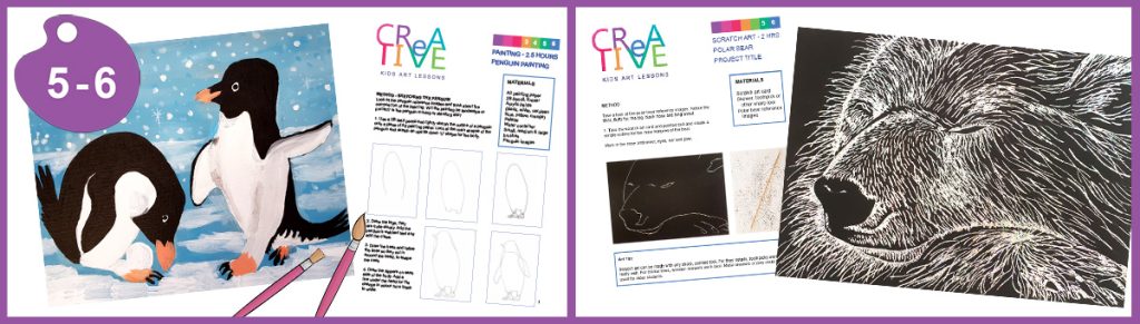 Arctic and Antarctic Art Lesson Plans - Creative Kids Art Lessons